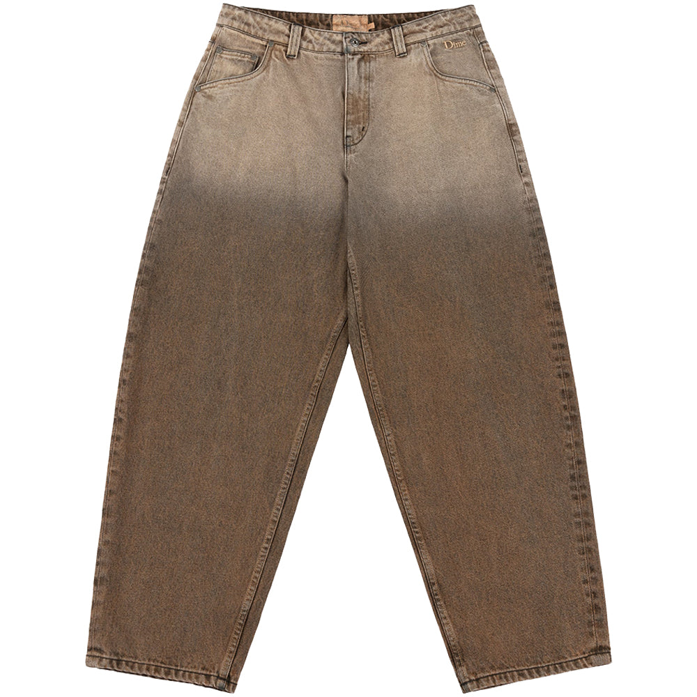 Dime MTL Classic Baggy Denim Pants Dipped Sandblasted Brown | NOTE shop