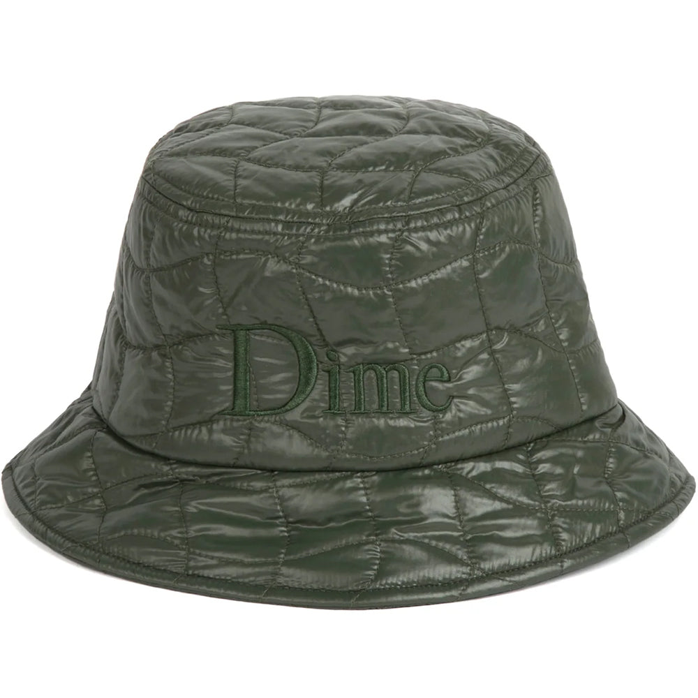 Dime MTL Quilted Outline Bucket Hat Army | NOTE shop