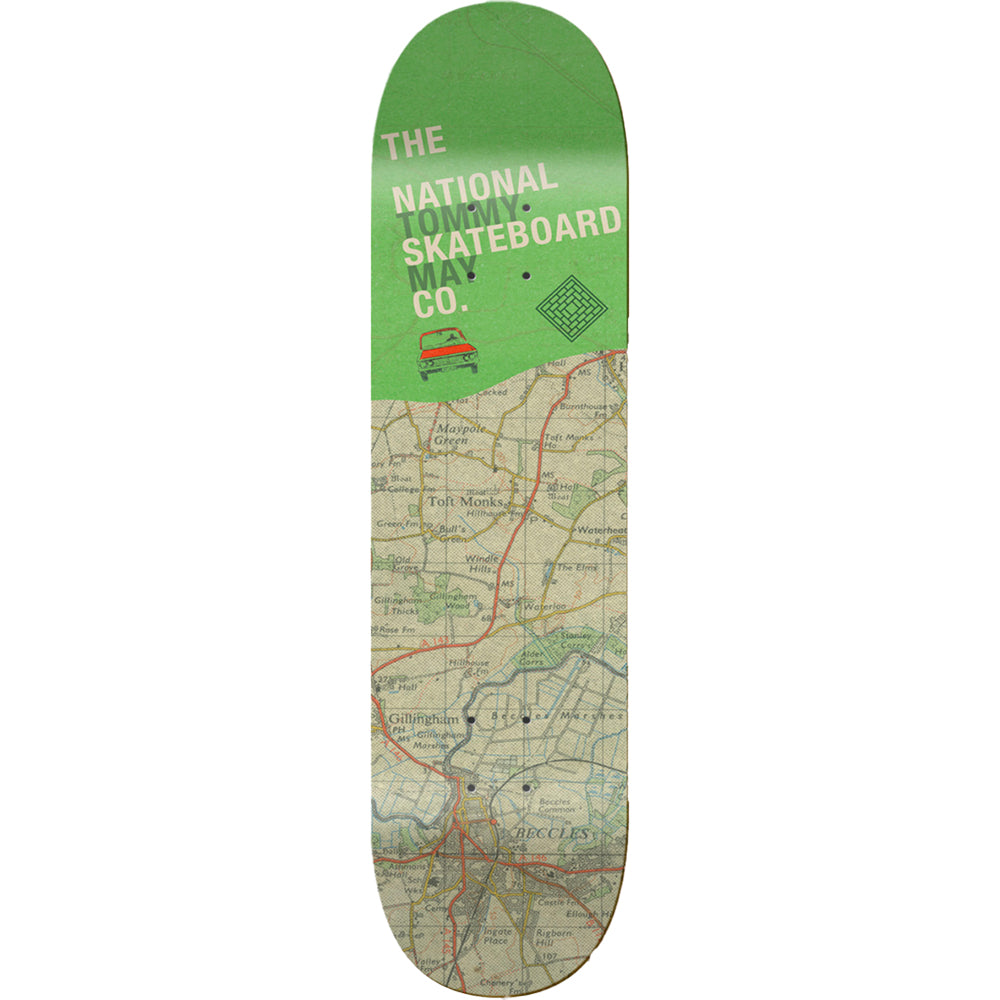 The National Skateboard Co Tommy May Toft Monks Map Skateboard Deck 8 ...