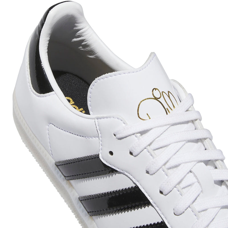 adidas Jason Dill Samba Patent Shoes Cloud White/Core Black/Gold Metal ...