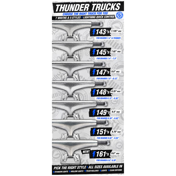 Thunder 151 Hollow Lights II Skateboard Trucks 8.75" | NOTE shop